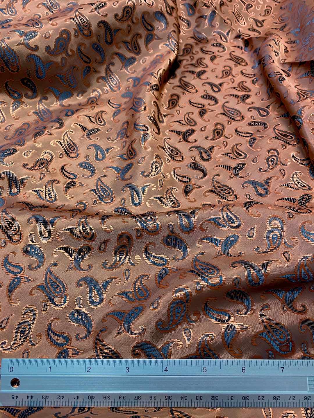 Cupro Bemberg Lining Paisley Jacquard Fabric Material for Jackets Suits ...