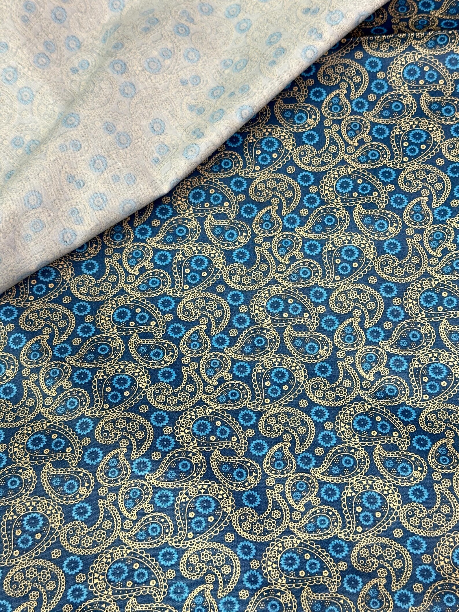 100% Cotton Paisley Print Fabric 44”W Material by the Yard for Clothing ...
