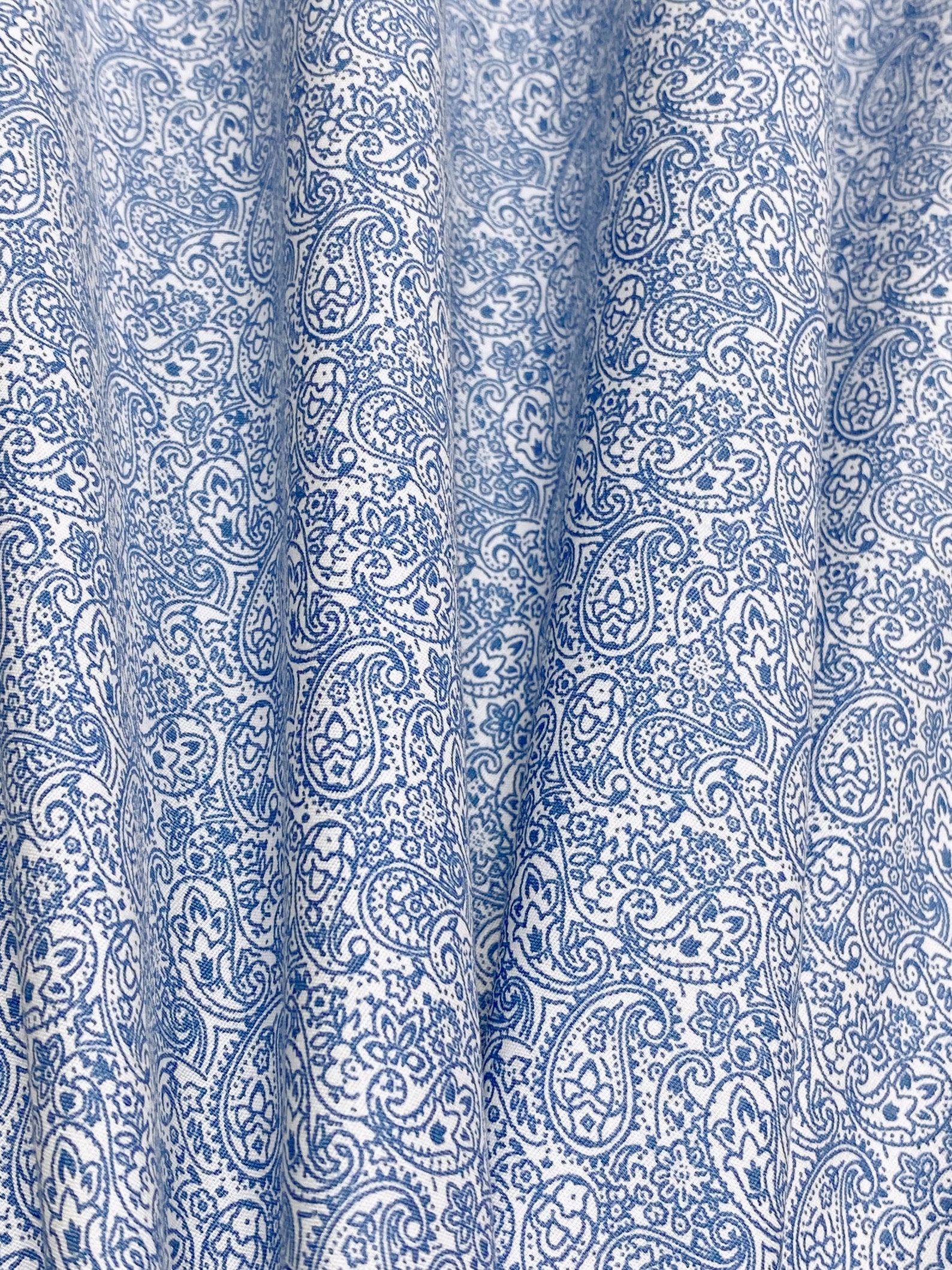 100% Cotton Paisley Floral Print Fabric 44”W Material BTY for Clothing ...