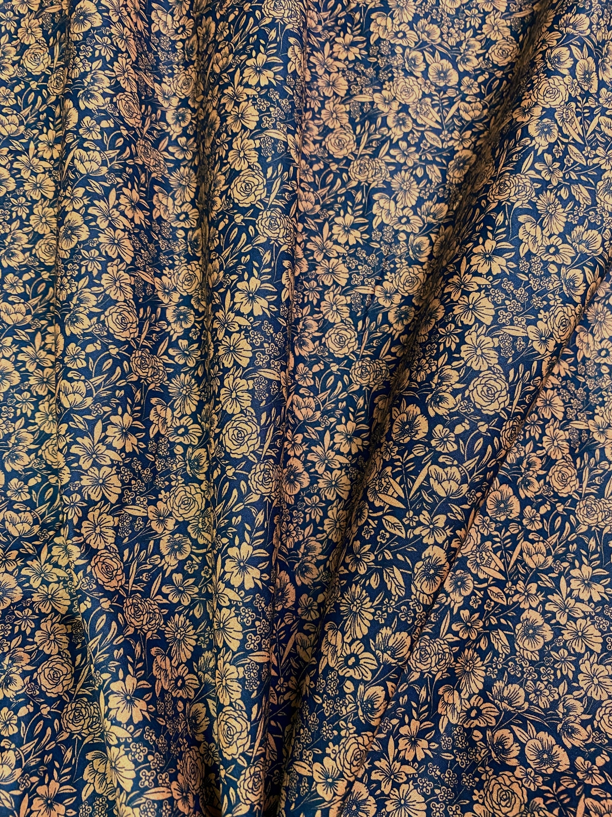 100% Cotton Floral Flower Print Fabric 44W Material BTY for | Etsy