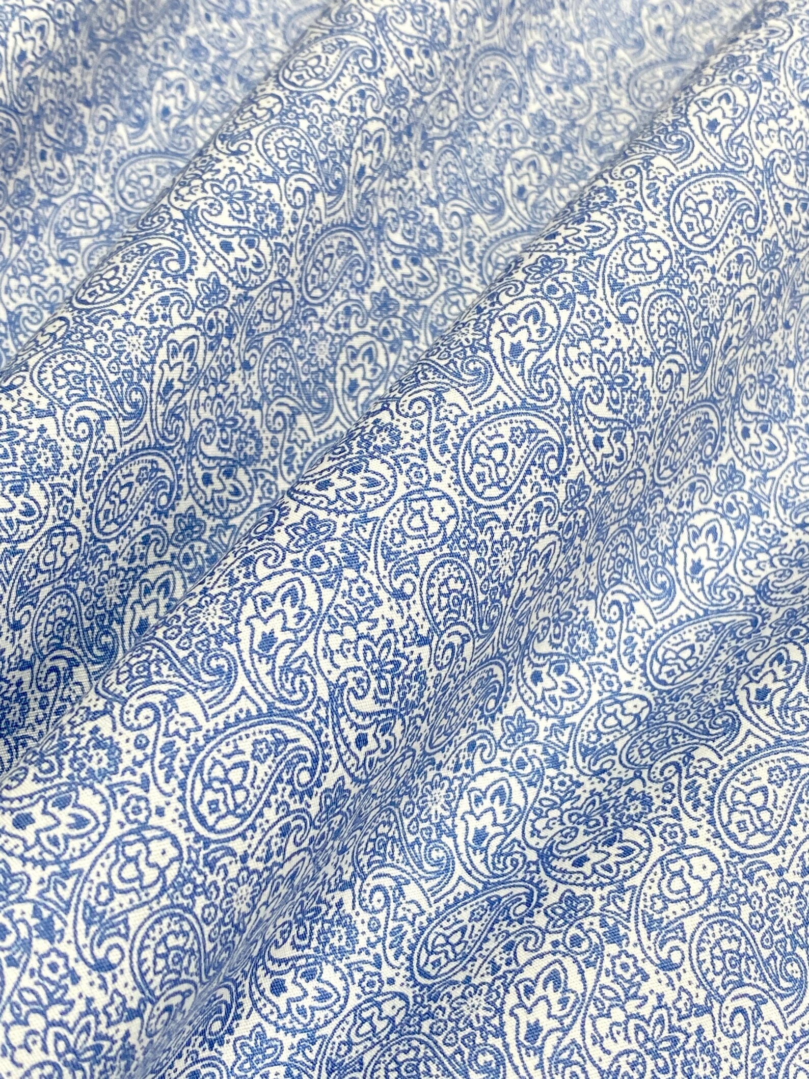 100% Cotton Paisley Floral Print Fabric 44”W Material BTY for Clothing ...