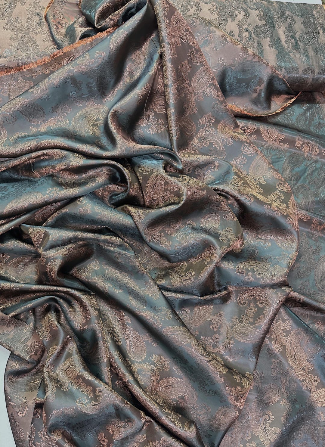 Cupro Bemberg Lining Paisley Jacquard Fabric Material for Jackets Suits ...