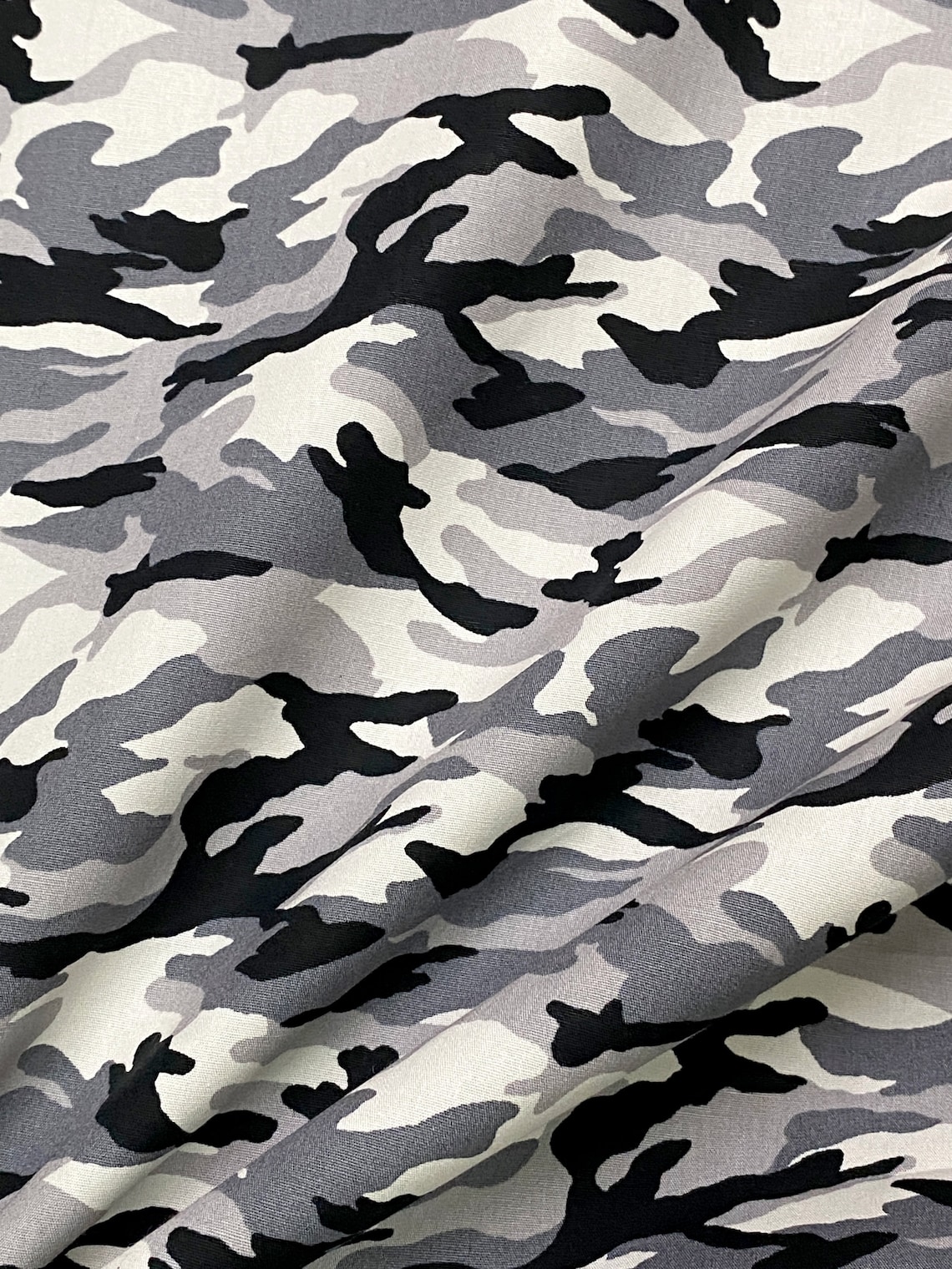 Army Camouflage 100% Cotton Grays Camo Print Fabric Material | Etsy