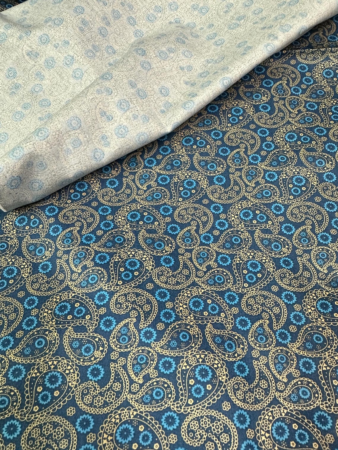 100% Cotton Paisley Print Fabric 44”W Material by the Yard for Clothing ...