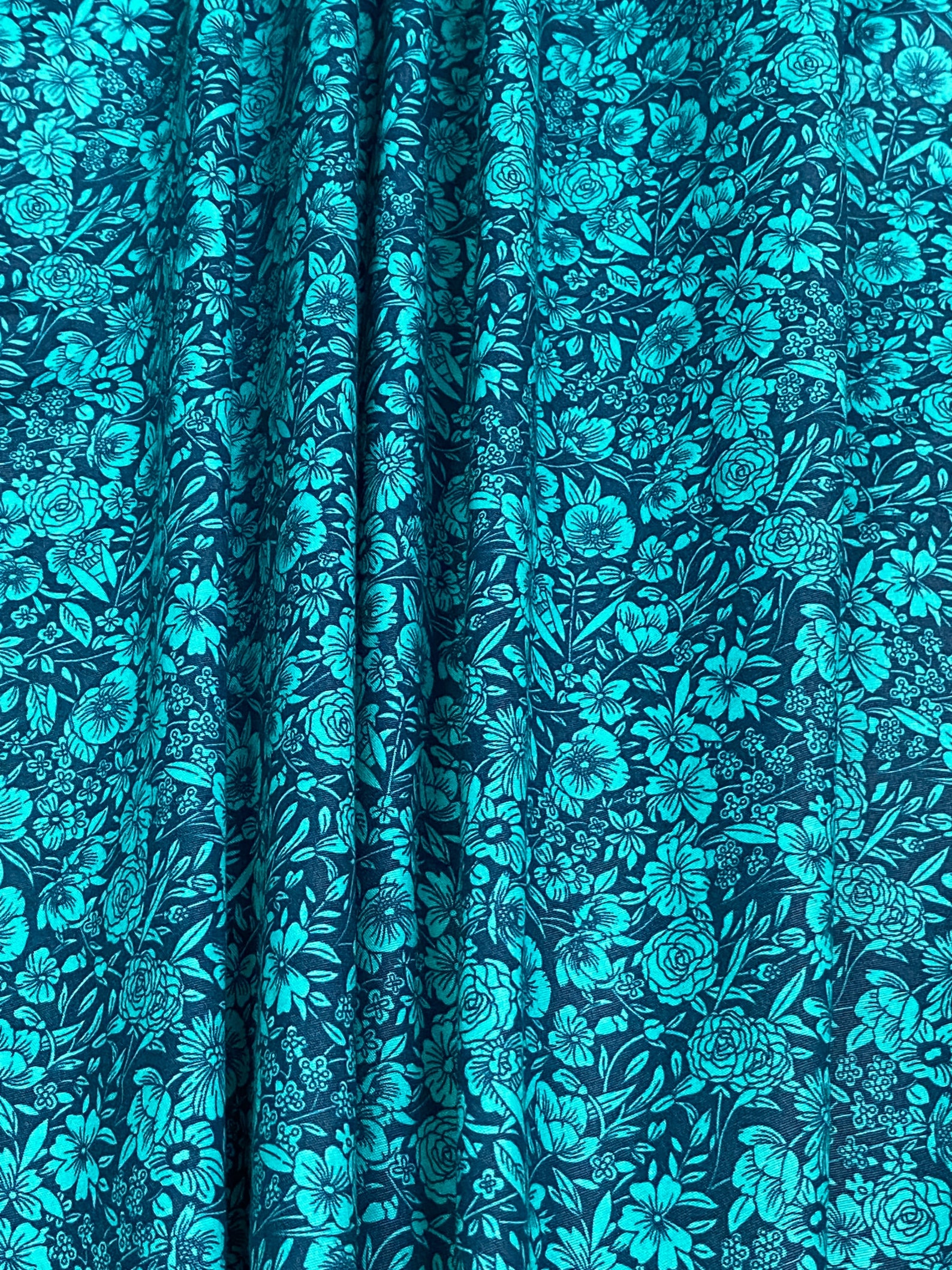 100% Cotton Floral Flower Print Fabric 44W Material BTY for | Etsy