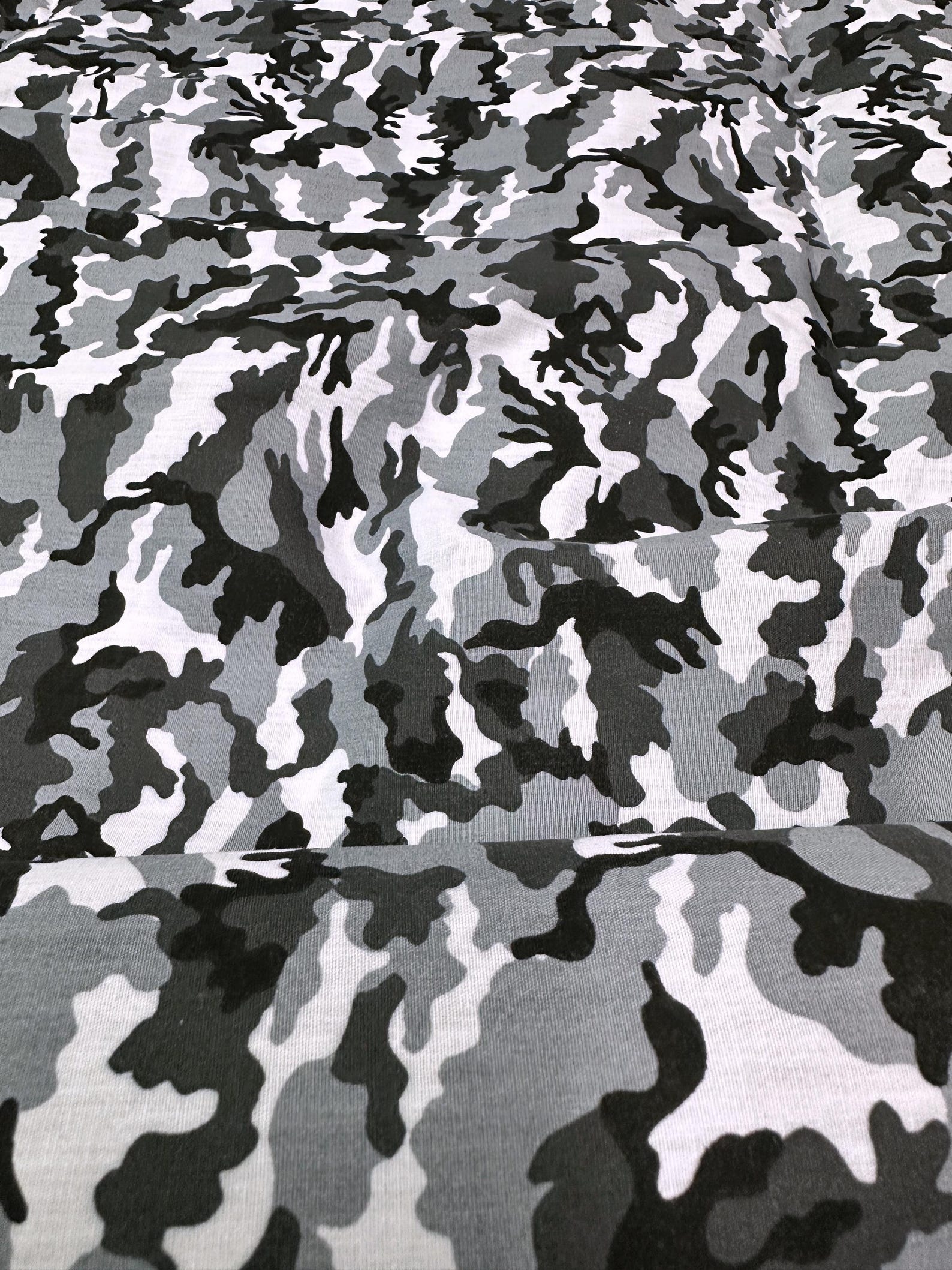 Gray Camo Print Fabric 100 Cotton Army Camouflage Material Etsy