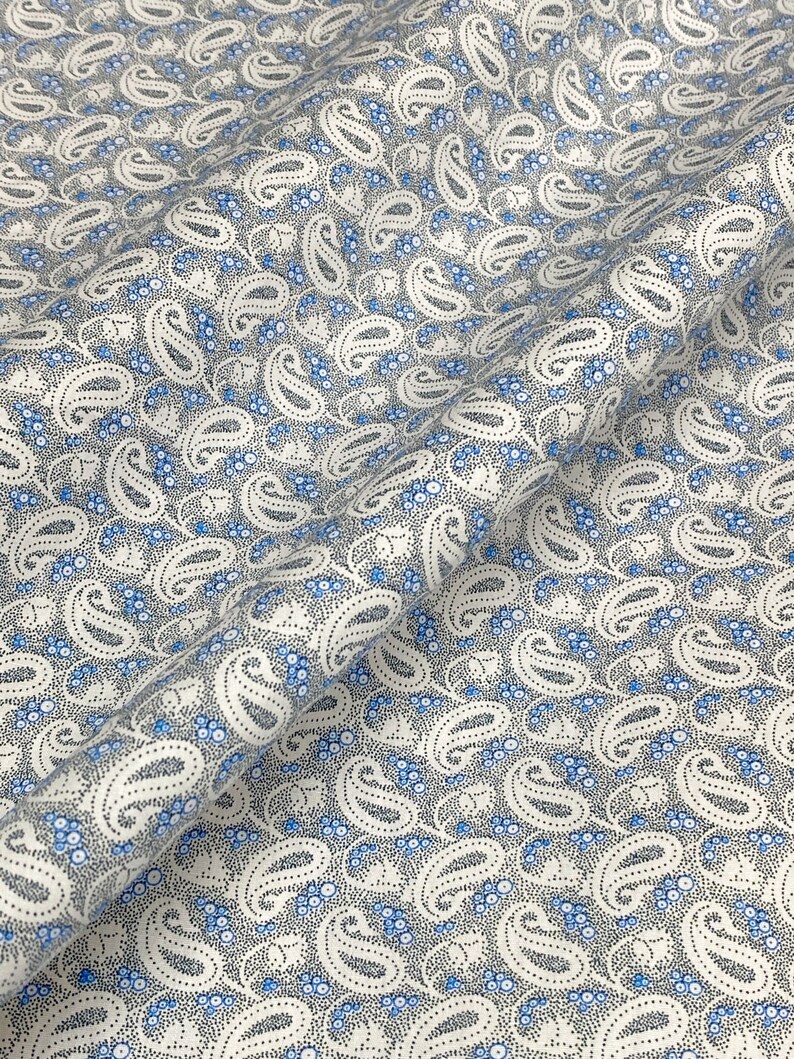 100% Cotton Paisley Print Fabric 44W Material by the Yard for - Etsy