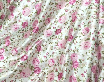 Floral Silk Fabric | Etsy