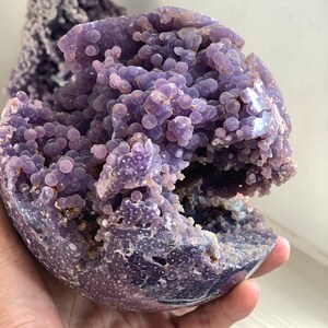 Purple Grape Agate Crystal Sphere: Home Decor, Crystal Healing - Etsy