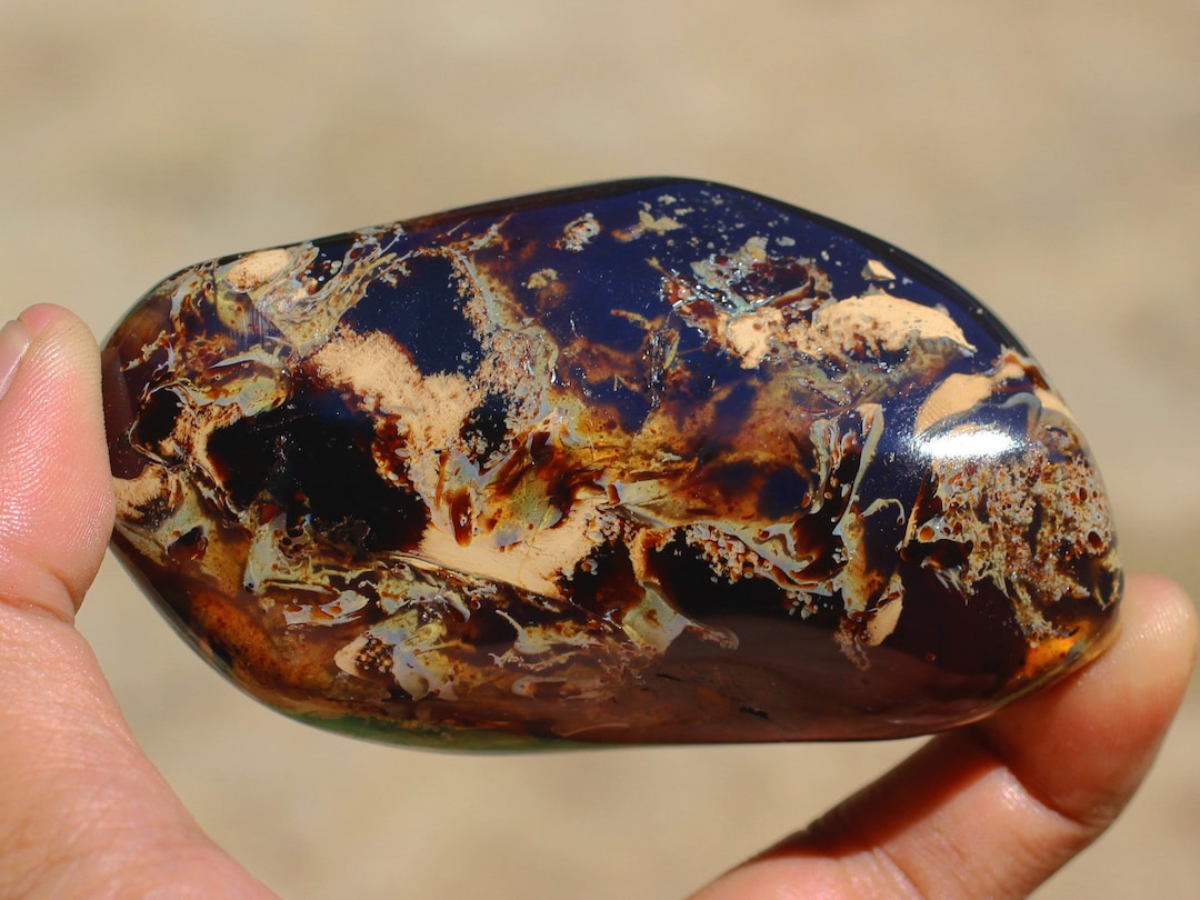 493 Cts natürlicher indonesischer blauer Bernstein poliert Specimens ...
