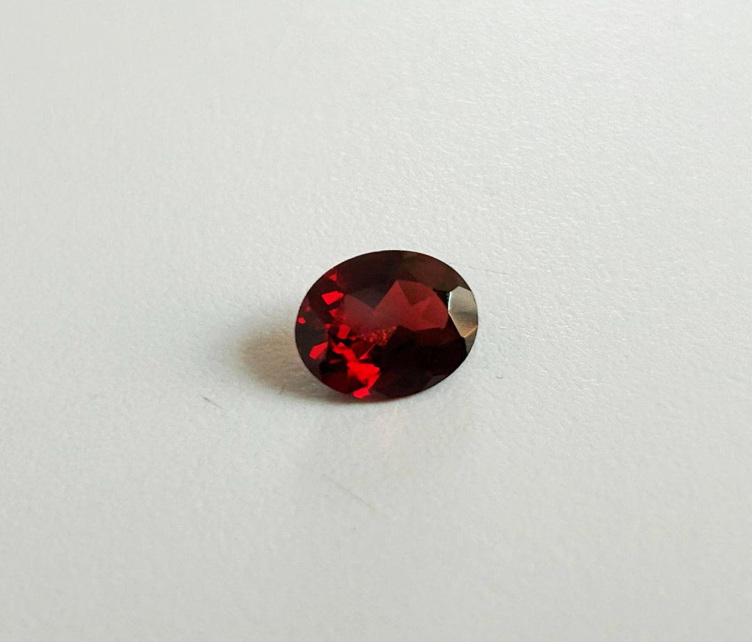 Natural Red Garnet Oval Cut 10x8mm - Deep Red Color Garnet Faceted ...