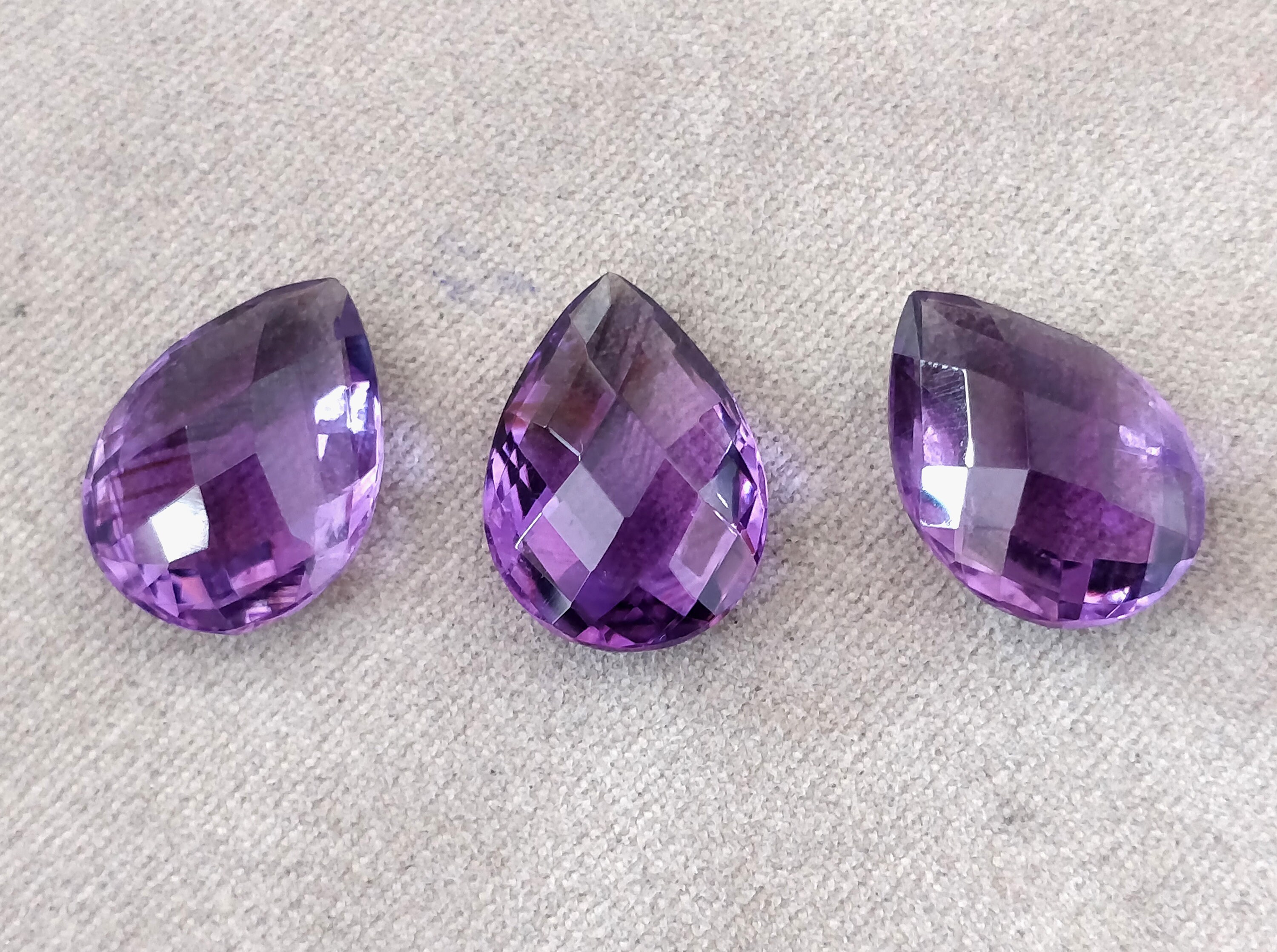 Natural Amethyst Faceted Briolettes 18 X 13 Mm Pear Briolette - Etsy Canada
