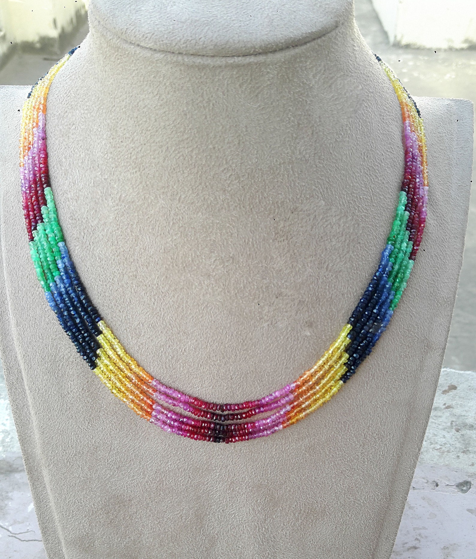 Natural Multi Sapphire Ruby Emerald Stones Mix Precious Gemstone ...
