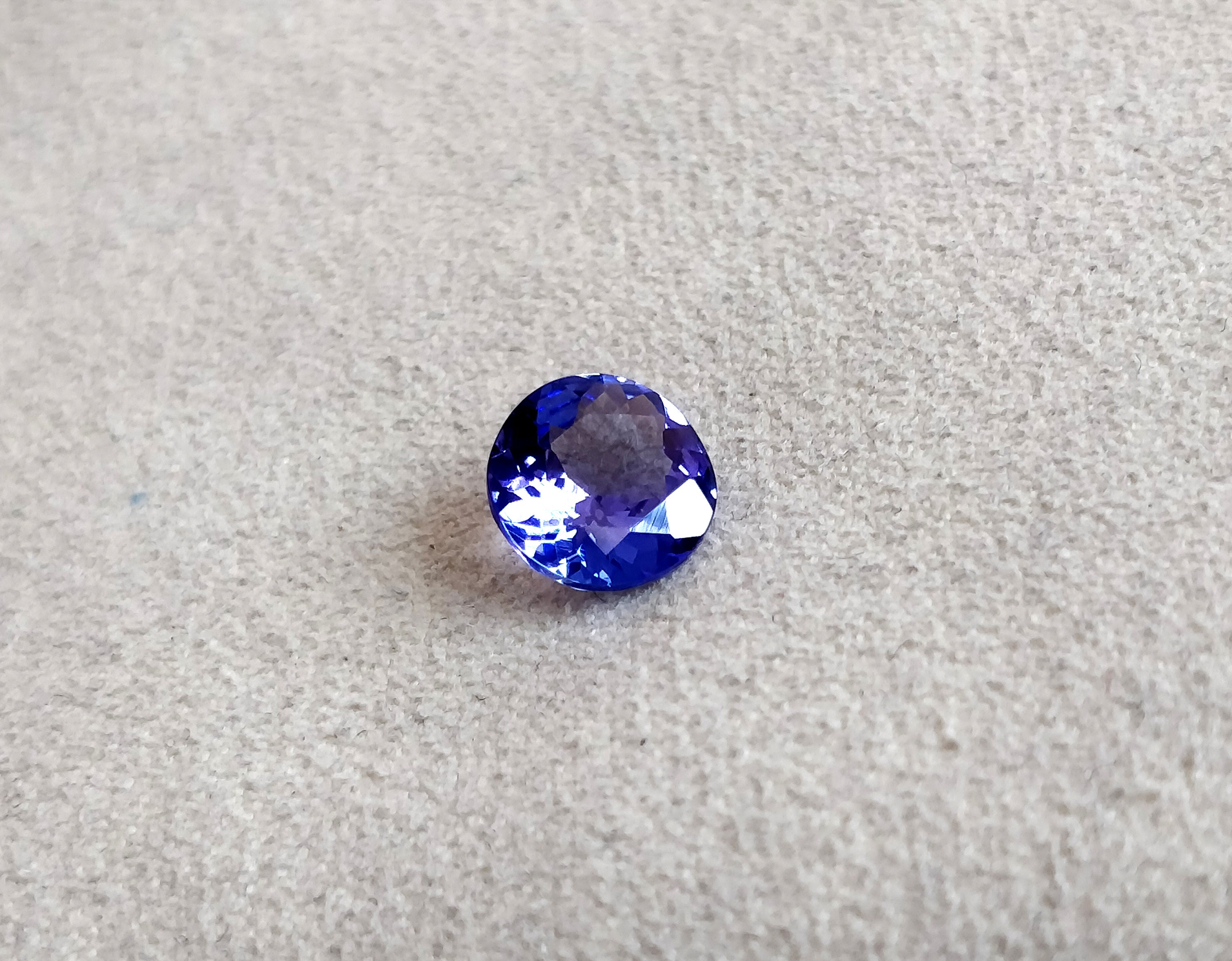 AAA+ Quality Natural Tanzanite - Matching Tanzanite Round Pair - 6 Mm ...