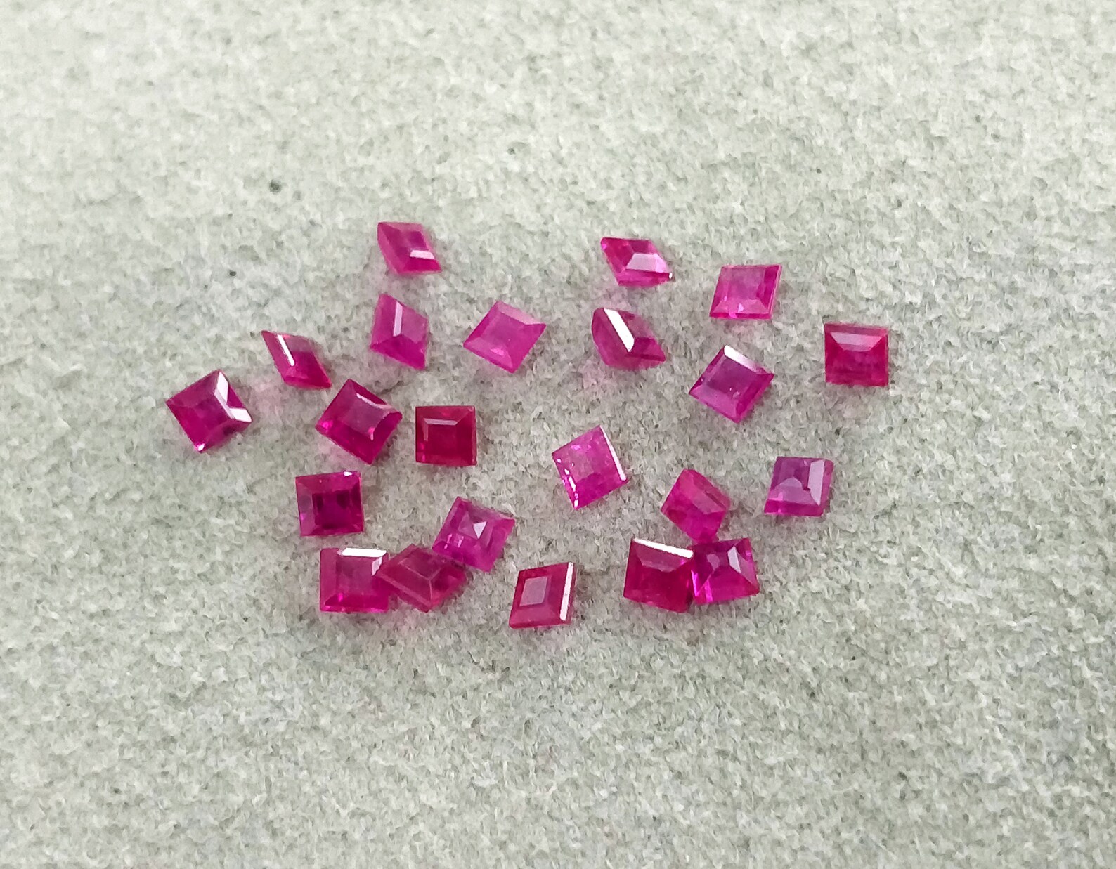 2 Mm Natural Burma Ruby Square Cut Lot Square Shape Loose Rubies ...