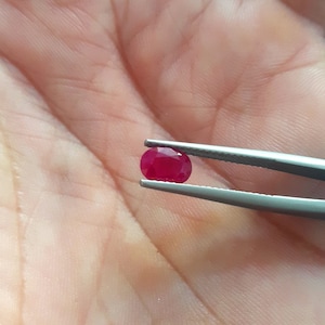 7x5 Mm Faceted Oval, Natural Burma Ruby Gemstones, Untreated Genuine ...
