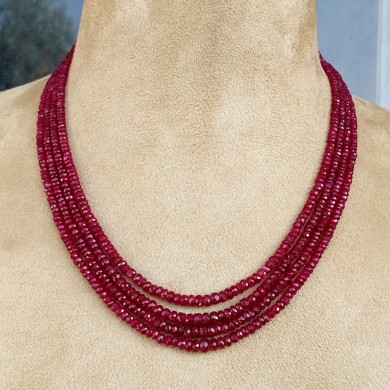 Real Ruby Necklace - Etsy