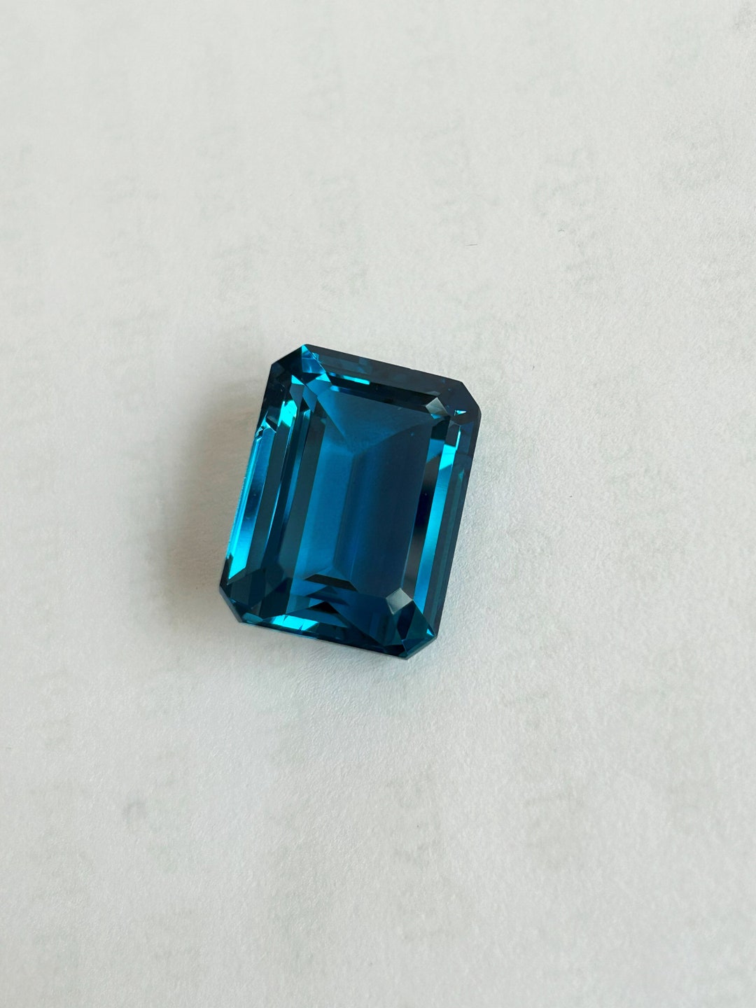 20x15 Mm Rarely Big Size Natural London Blue Topaz Emerald Cut Octagon ...