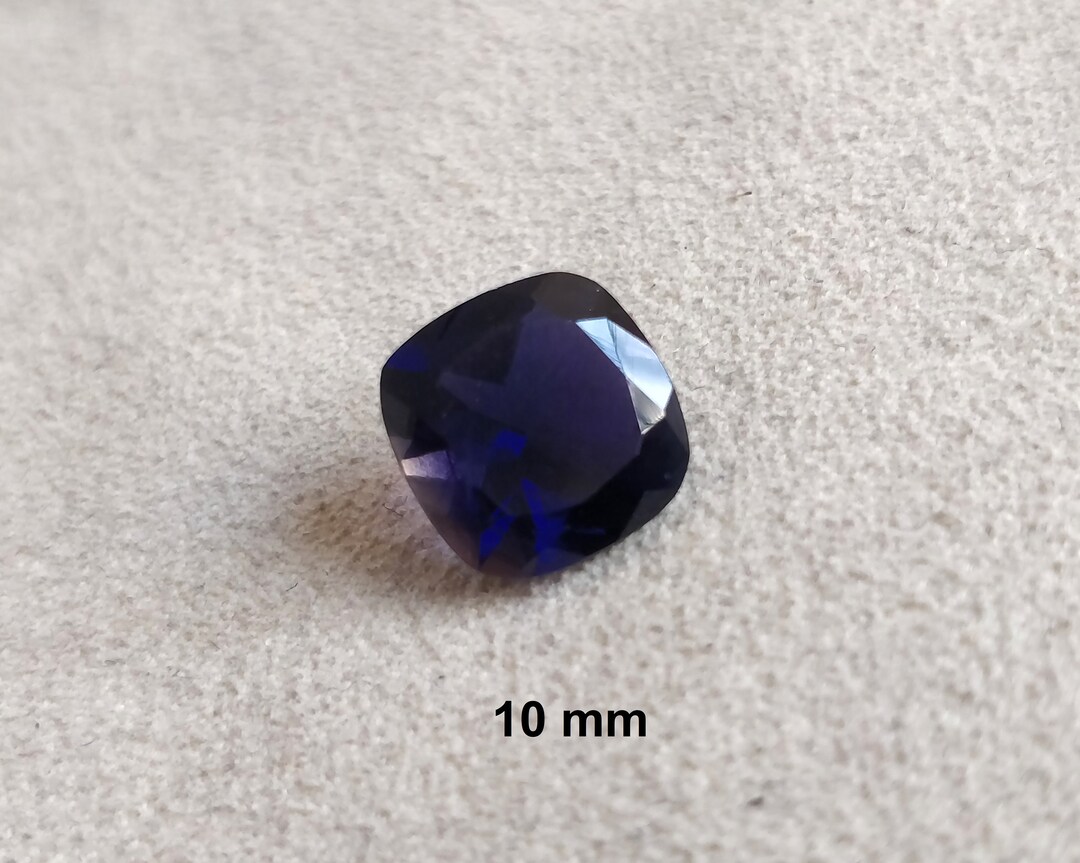 11×11 Mm Cushion Cut Natural Blue Iolite - 10 Mm Square Cushion Iolite ...