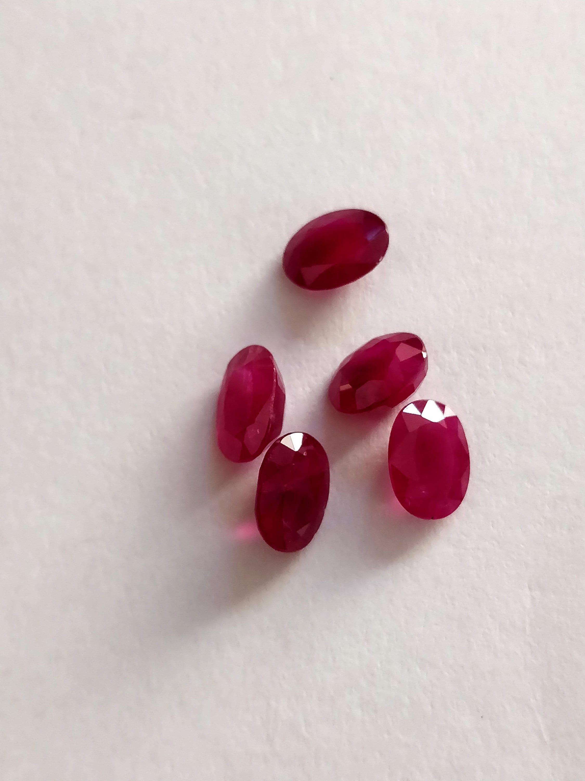 7x5 Mm Faceted Oval Natural Burma Ruby Gemstones Untreated | Etsy UK