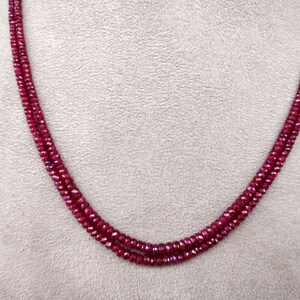 Natural and Genuine Ruby Gemstones 3 Mm Faceted Rondelle Beads Longido ...