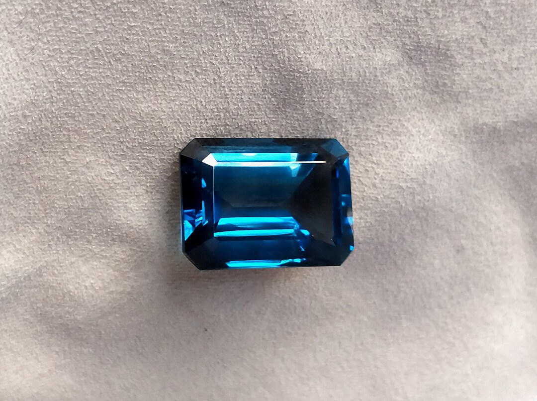 46 Ct. Rare Large 21 X 17.50 Mm Emerald Cut Octagon Natural London Blue ...