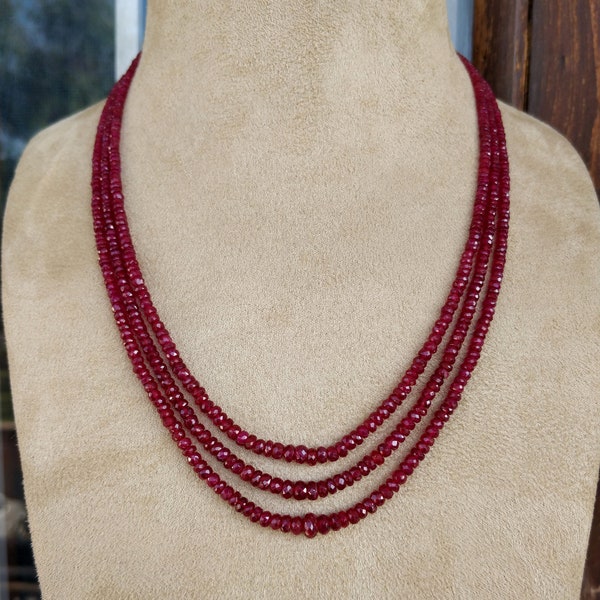 Ruby Necklace - Etsy