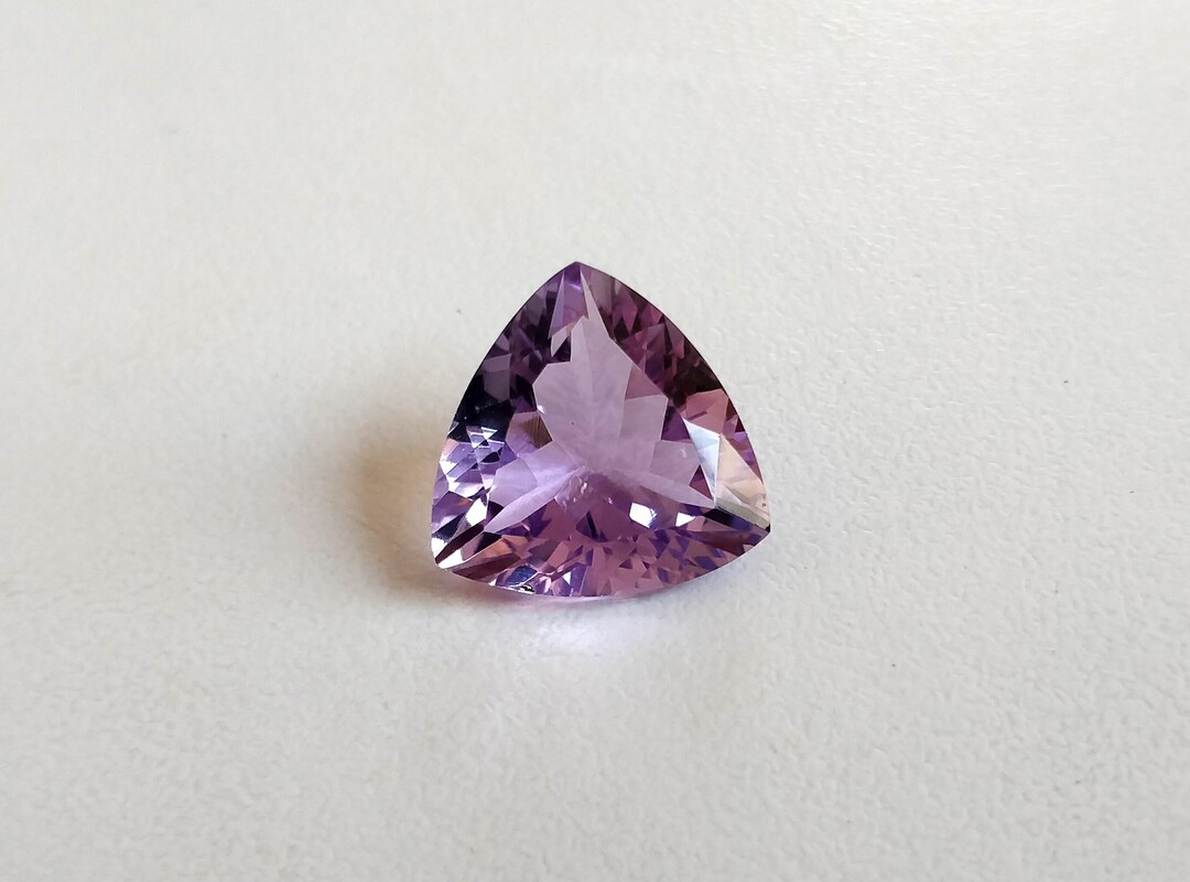 Piedra preciosa de amatista rosa natural de corte de trillón 14x14 mm ...