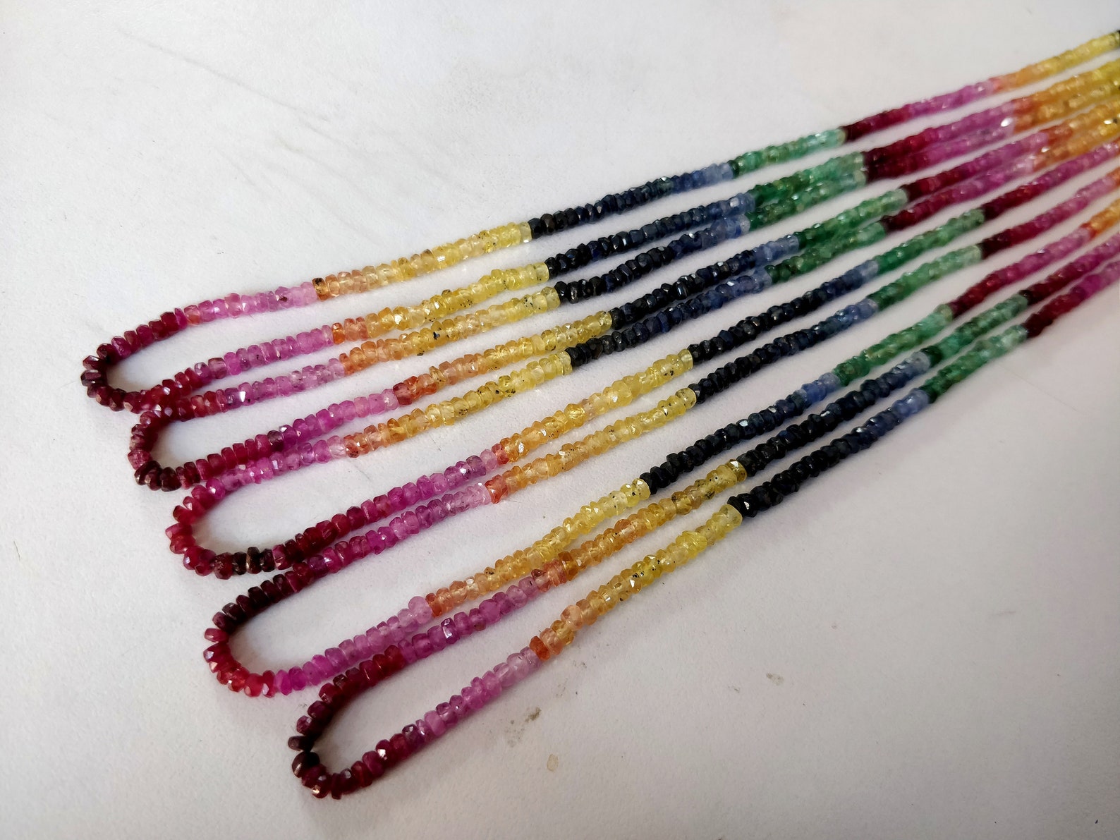 Natural Multi Sapphire Ruby Emerald Stones Mix Precious Gemstone ...