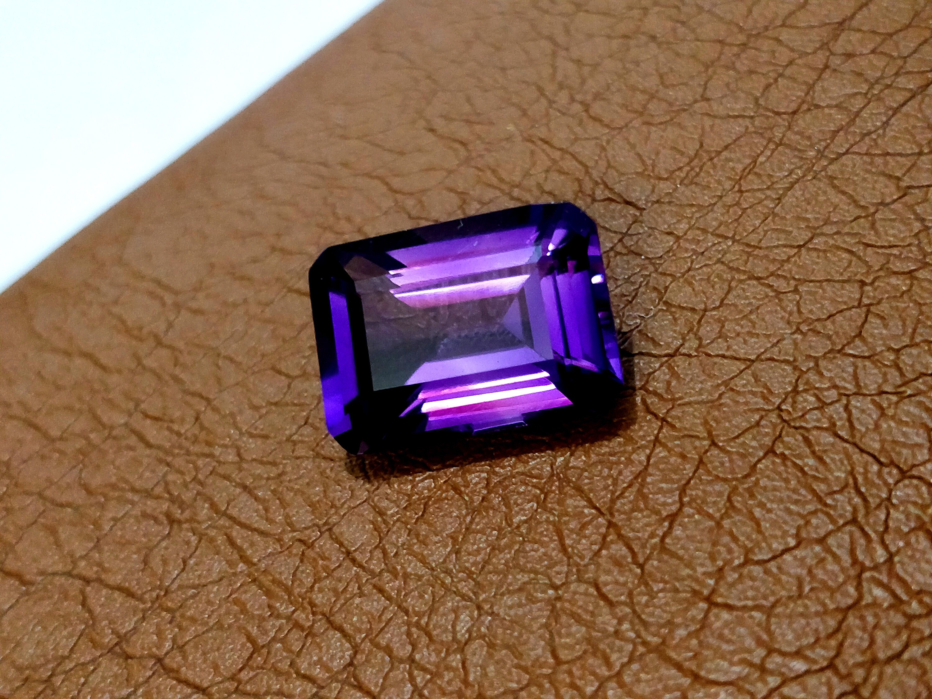 14 x 10 mm Emerald cut Natural African amethyst Ring Gemstone | Etsy