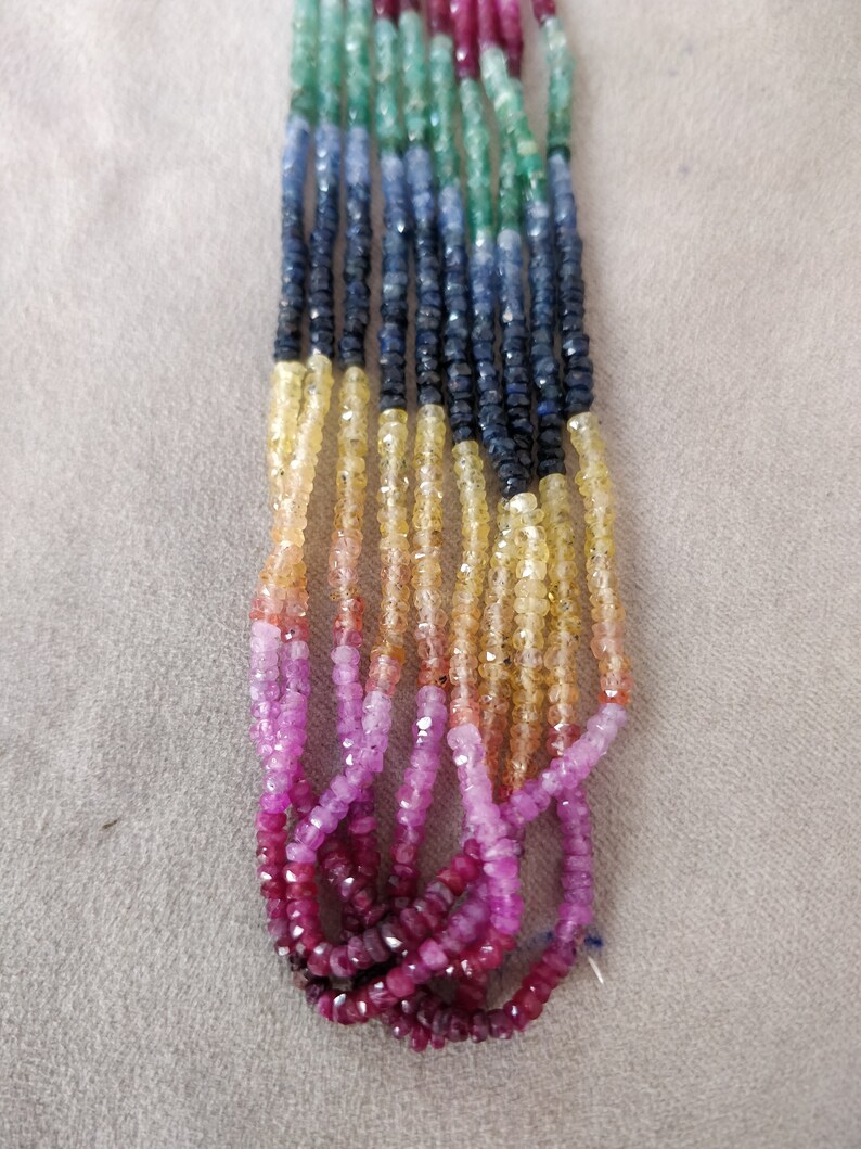 Natural Multi Sapphire Ruby Emerald Stones Mix Precious Gemstone ...