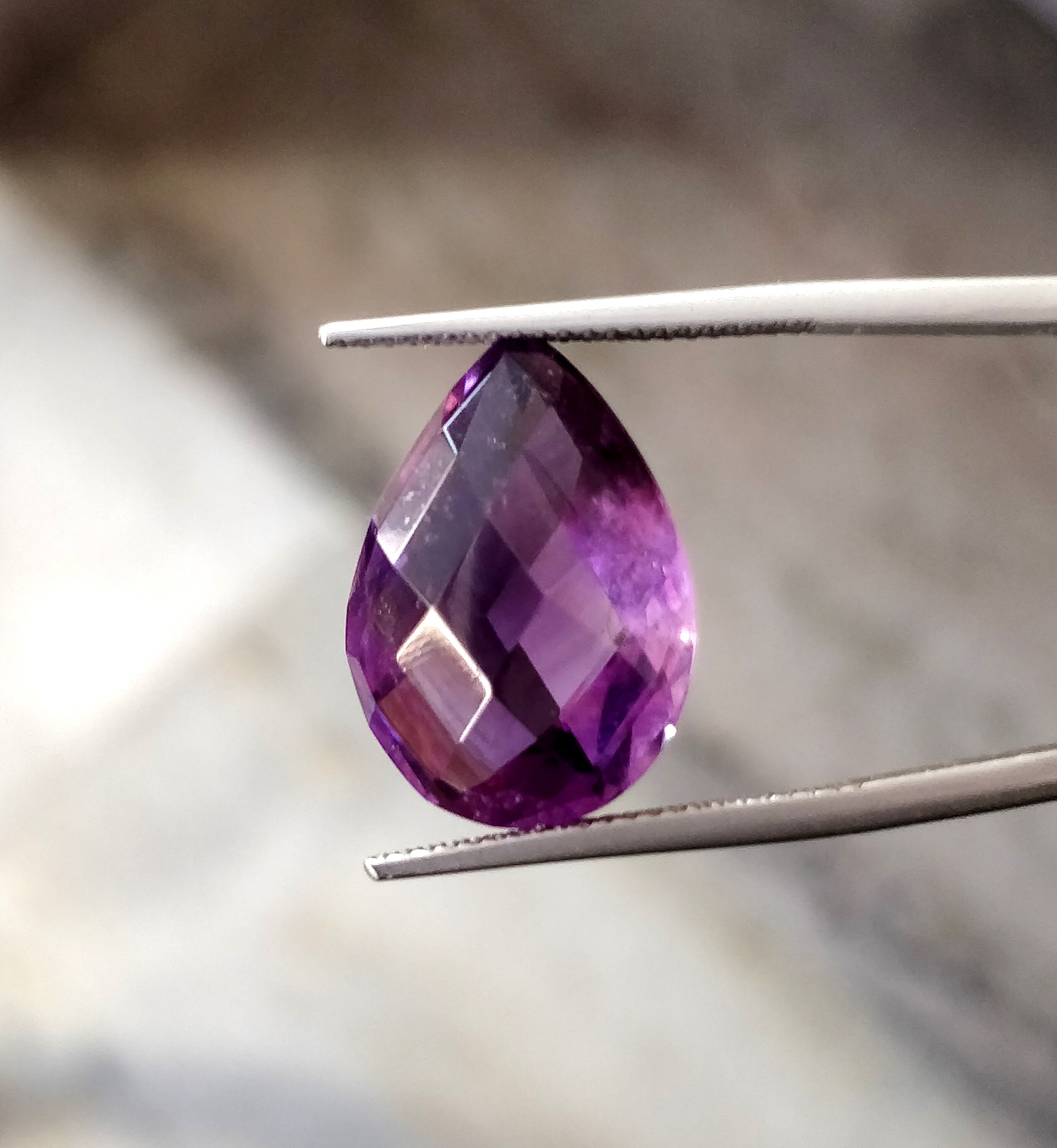 Natural Amethyst Faceted Briolettes 18 X 13 Mm Pear Briolette - Etsy Canada