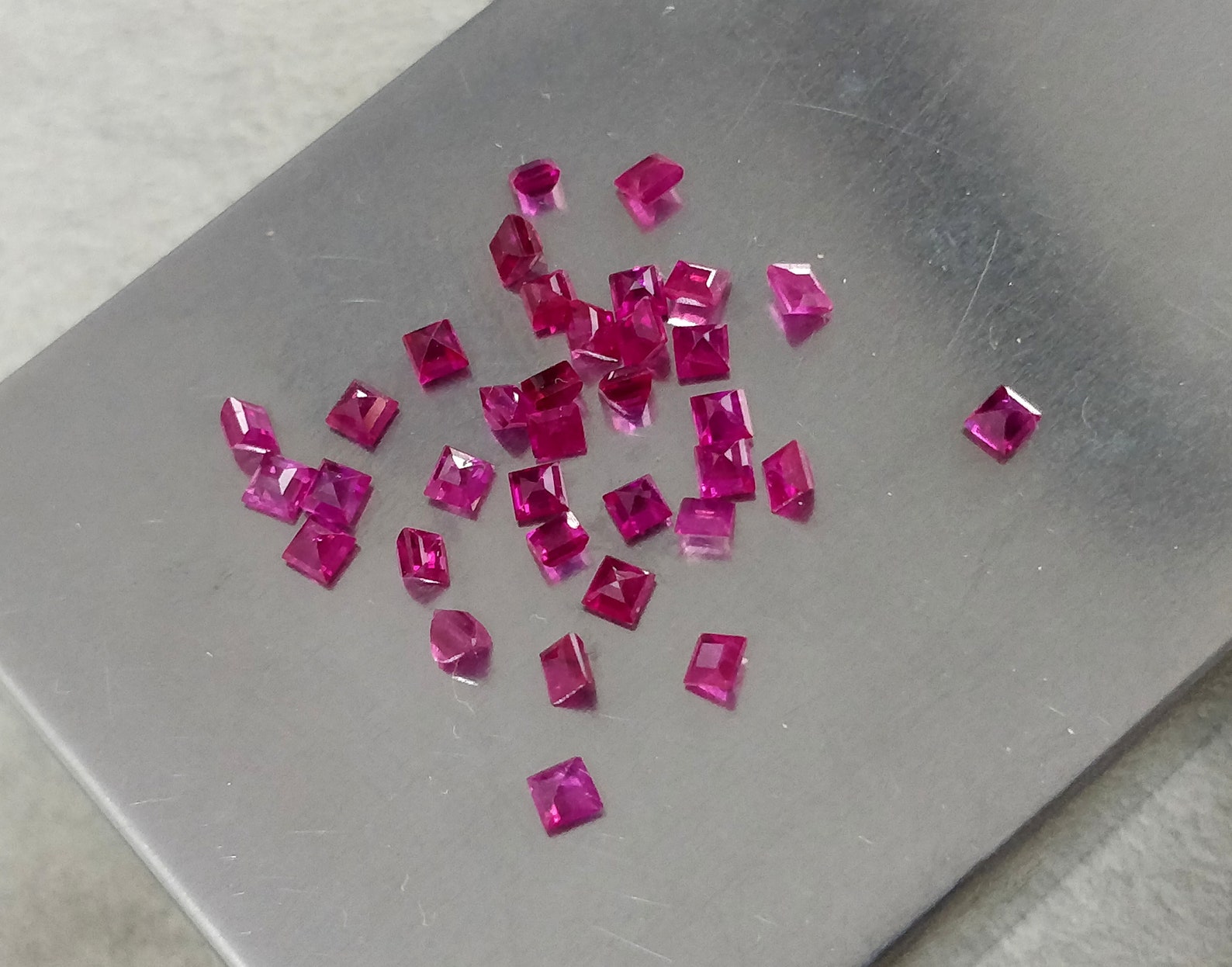 2 Mm Natural Burma Ruby Square Cut Lot Square Shape Loose Rubies ...
