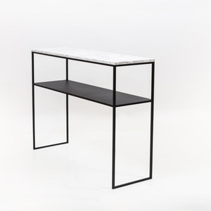 Double shelf console marble top shelf | Etsy