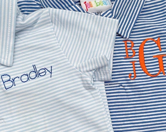 Baby Blue Long Sleeve Monogrammed Polo Shirt Boy Polo Shirt - Etsy