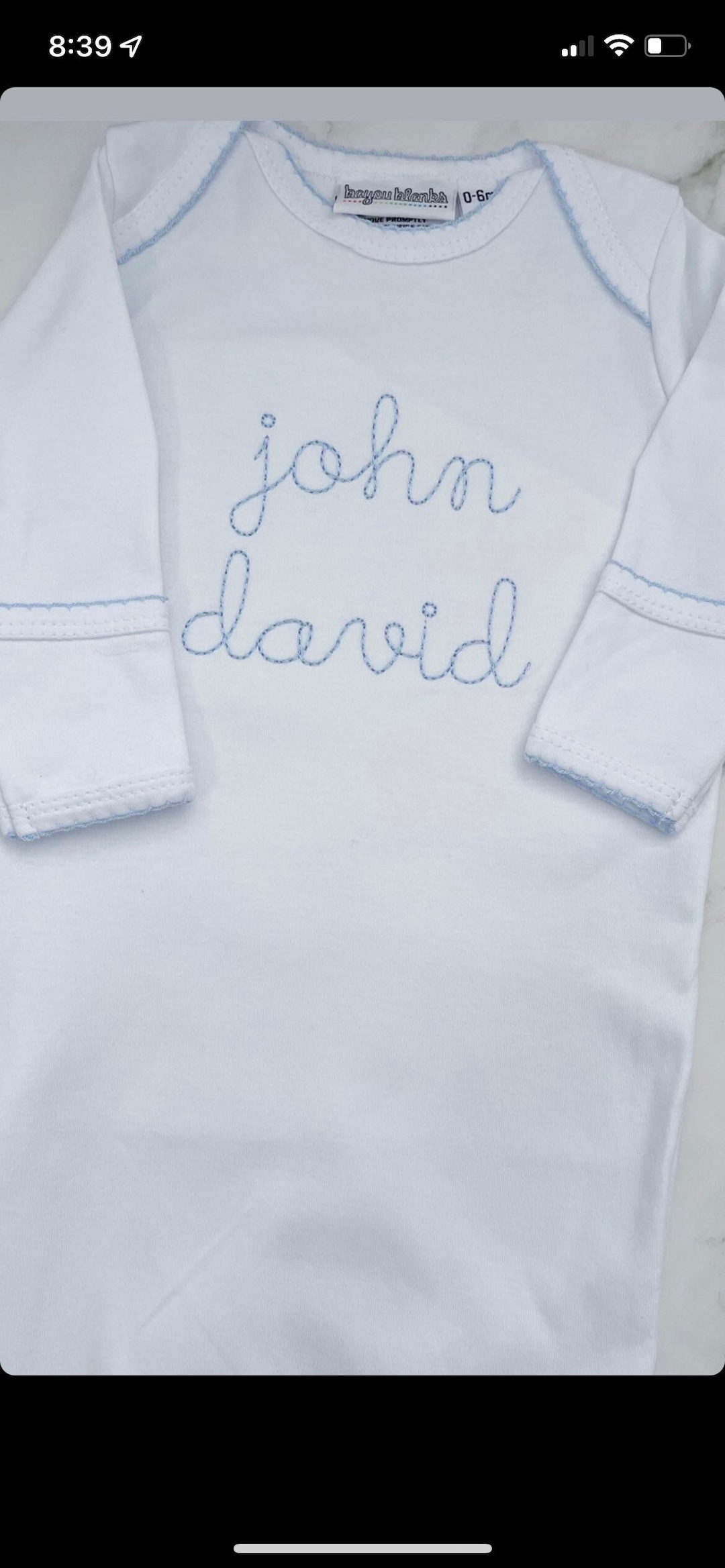 Monogram Baby Boy Gown, Cotton Coming Home Outfit - Etsy
