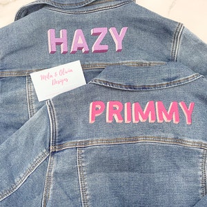 Girls Personalized Denim Jacket, Monogram Name, Birthday Gift - Etsy