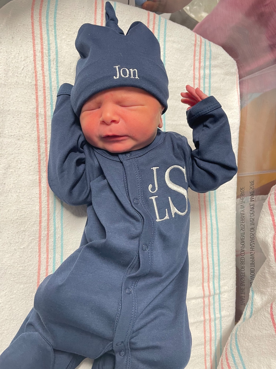 Baby Boy Monogram Outfit, Baby Boy Coming Home Outfit, Baby Boy ...