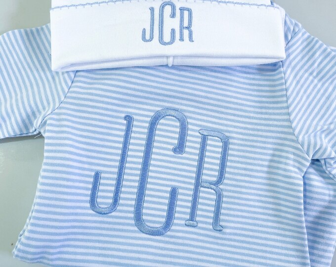 Baby Boy Monogram Gown Baby Boy Coming Home Outfit Baby Boy - Etsy