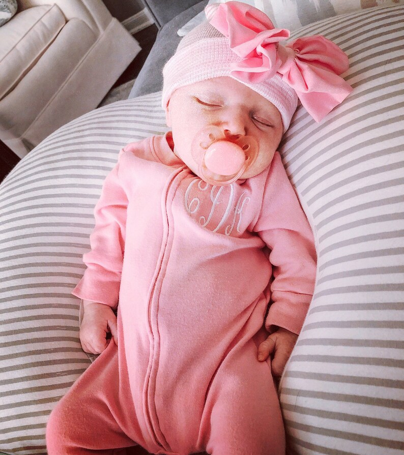 Baby Girl Monogram Coming Home Outfit Baby Girl Monogram - Etsy
