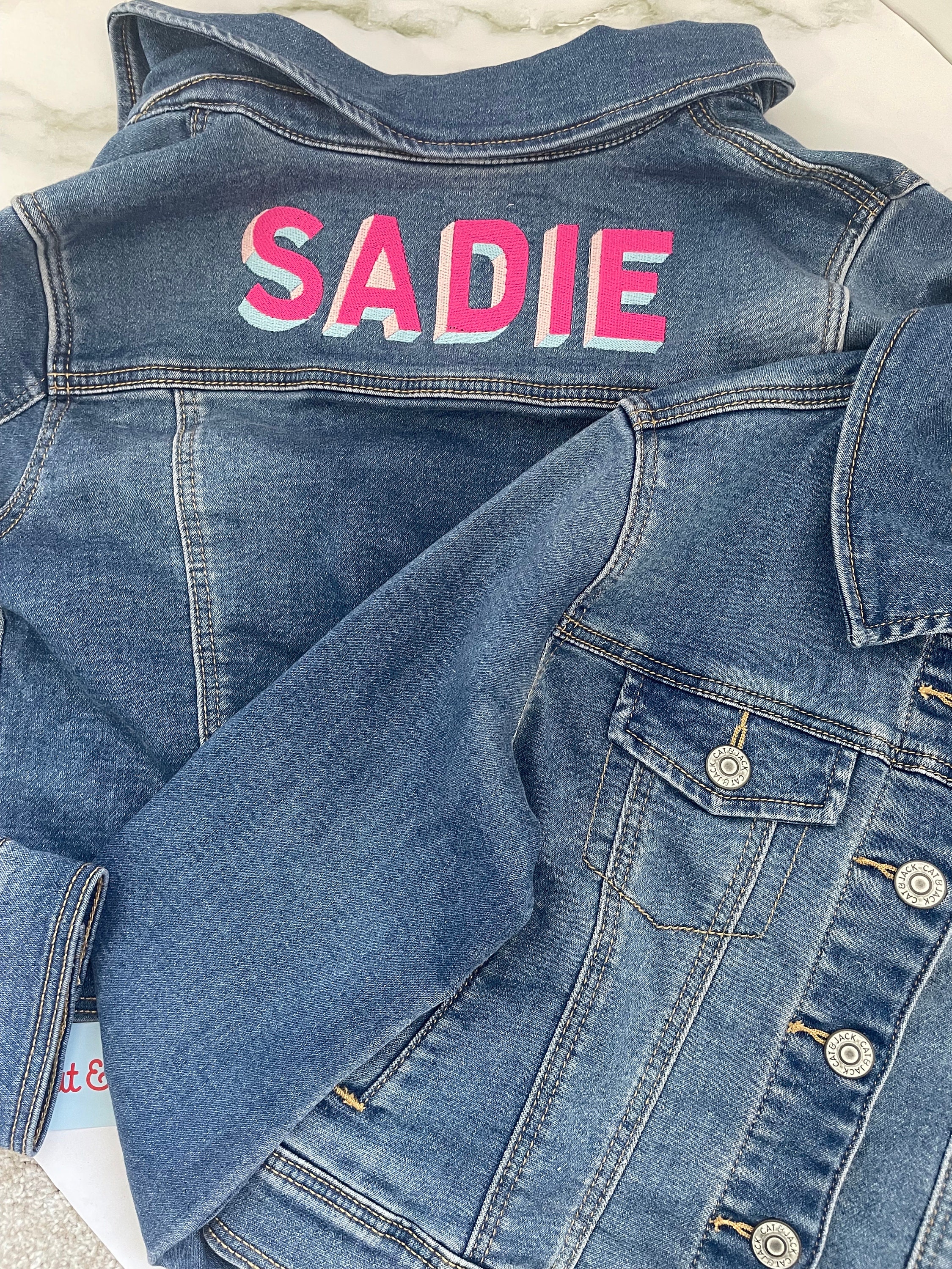 Girls Personalized Denim Jacket, Monogram Name, Birthday Gift - Etsy
