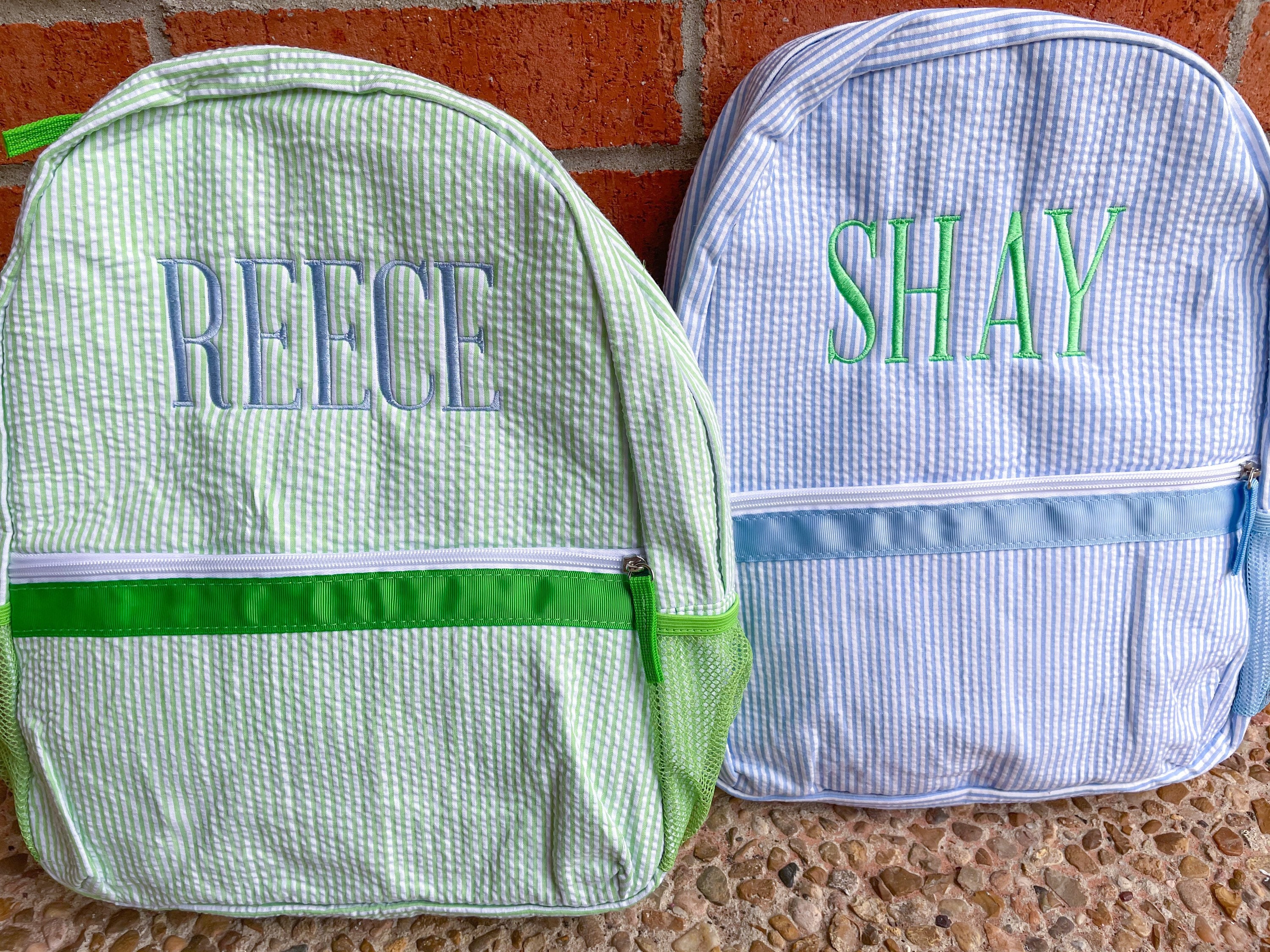 Full Size Seersucker Backpack Seersucker Backpack - Etsy