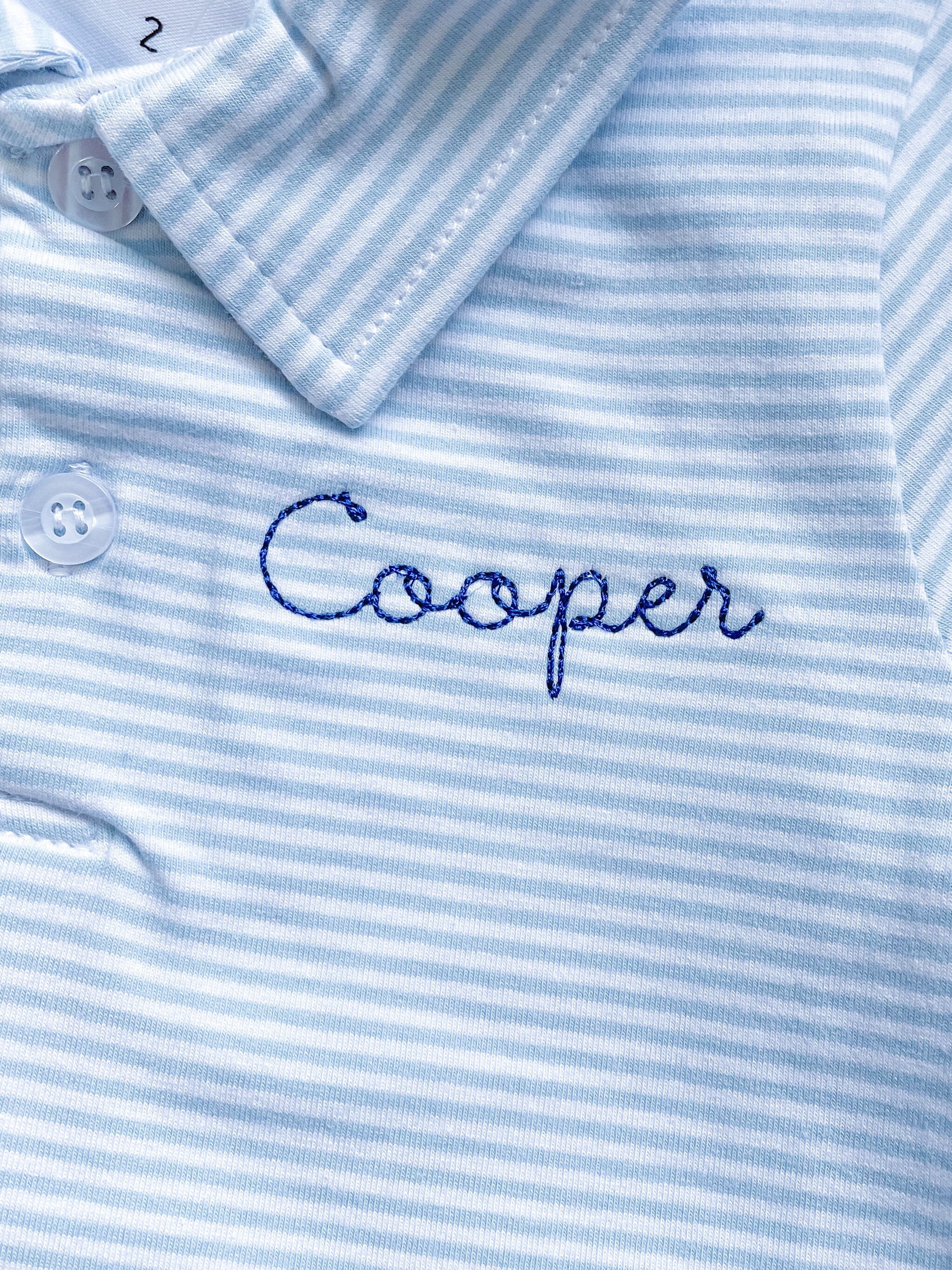 Striped Monogram Polo Monogrammed Toddler Polo Polo - Etsy