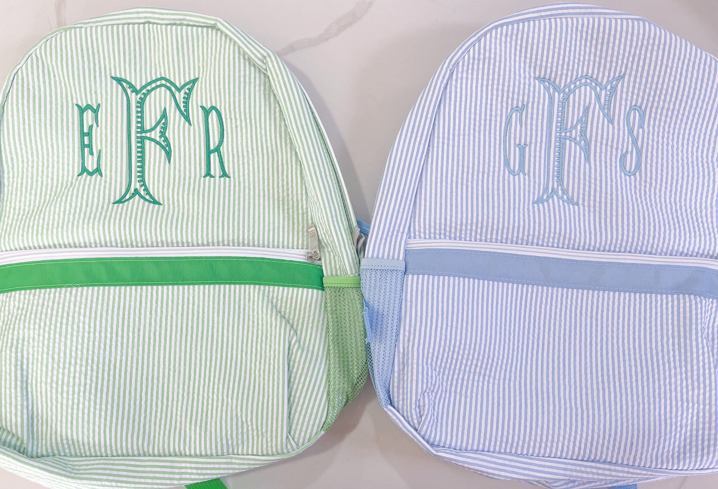 Full Size Seersucker Backpack Seersucker Backpack - Etsy