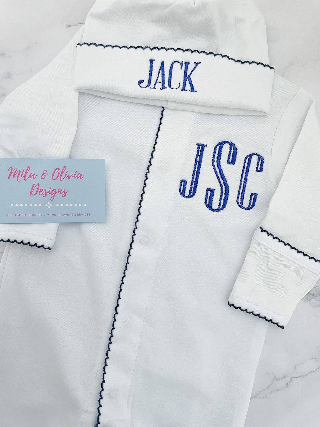 Baby Boy Girl Monogram Outfit, Baby Girl Boy Coming Home Outfit, Baby ...