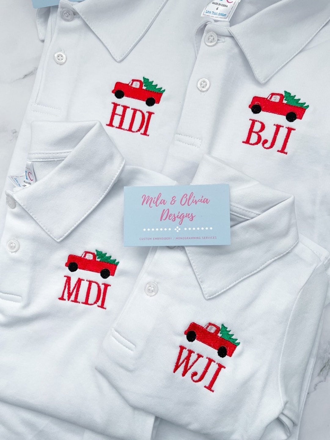 Christmas Monogram Polo, Monogrammed Toddler Polo, Polo, Monogram ...