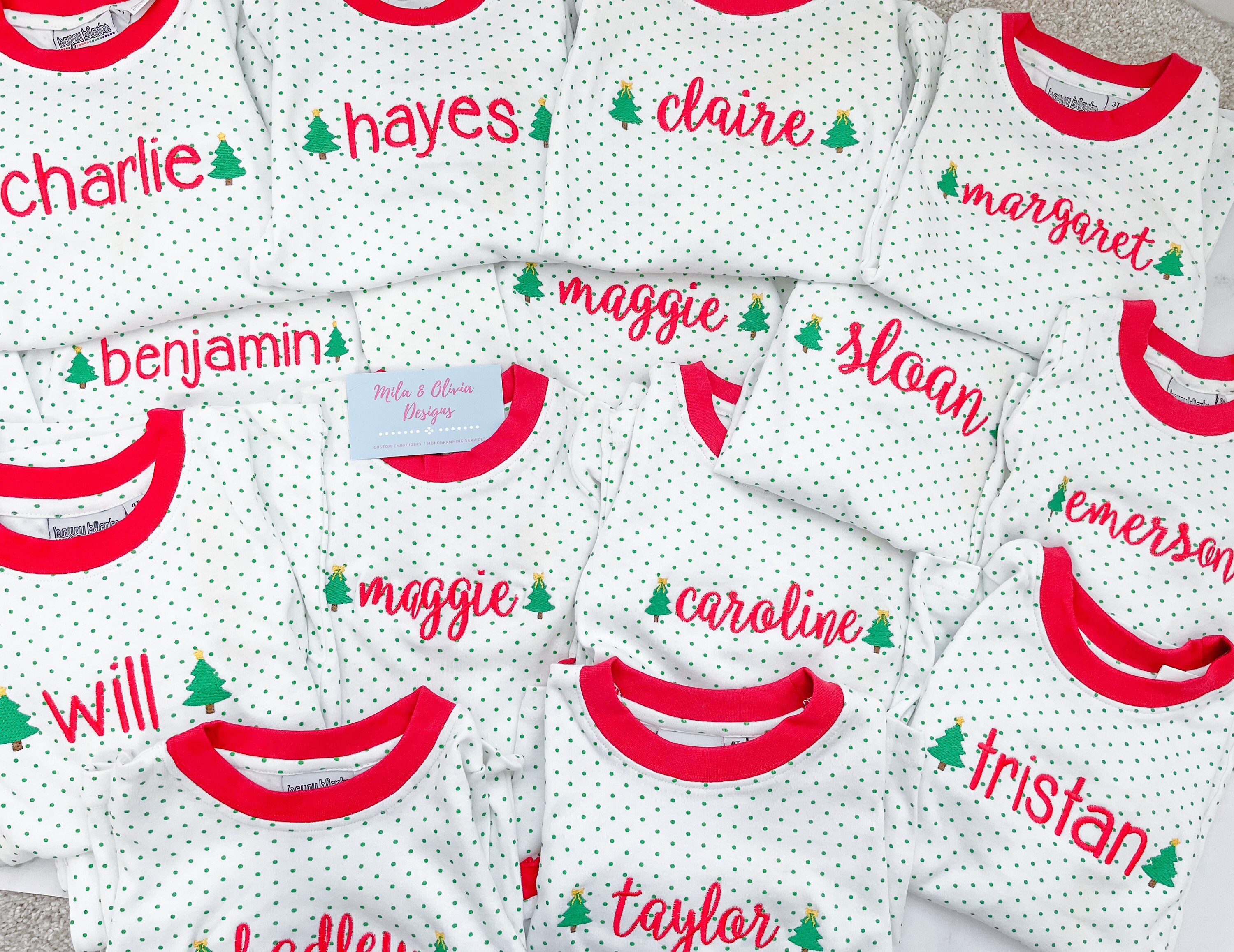 Monogrammed Christmas Pjs, Monogram Christmas Jammies, Christmas Pjs ...
