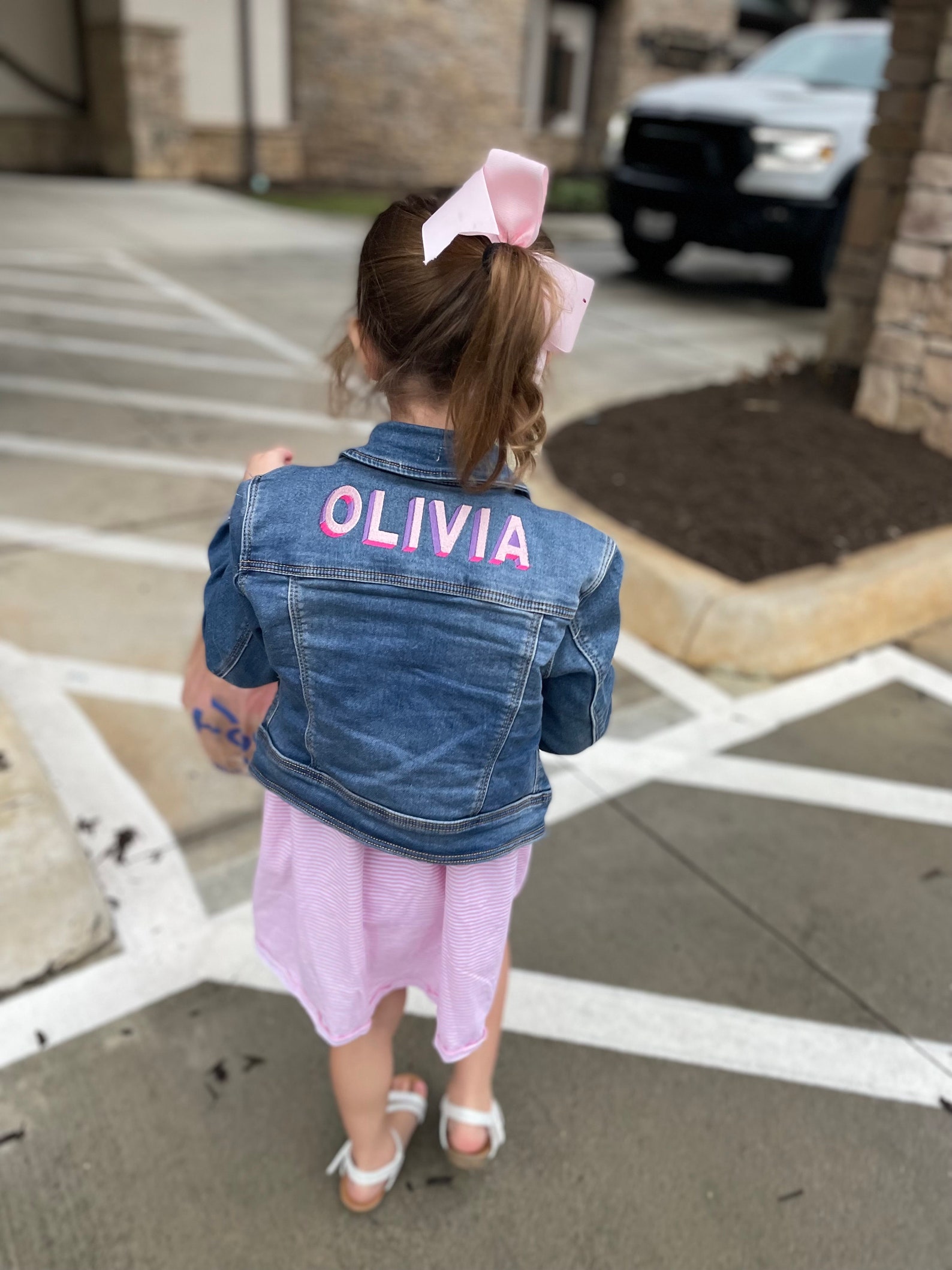 Girls Personalized Denim Jacket, Monogram Name, Birthday Gift - Etsy
