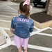 Girls Personalized Denim Jacket, Monogram Name, Birthday Gift - Etsy