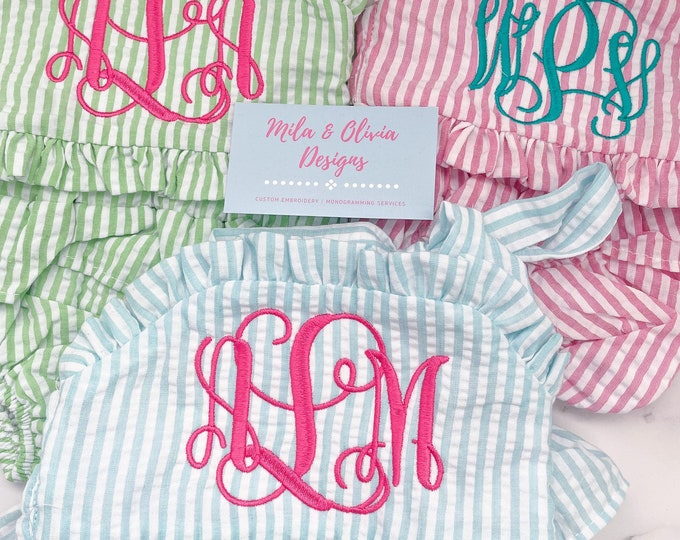 Girl Monogram Bikini Monogram Swim Suit Monogram Baby Baby | Etsy